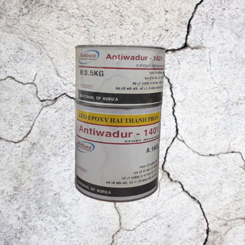 Keo Epoxy trám lấp vết nứt bê tông sàn, tường - bịt kín khe nứt Antiwa ...