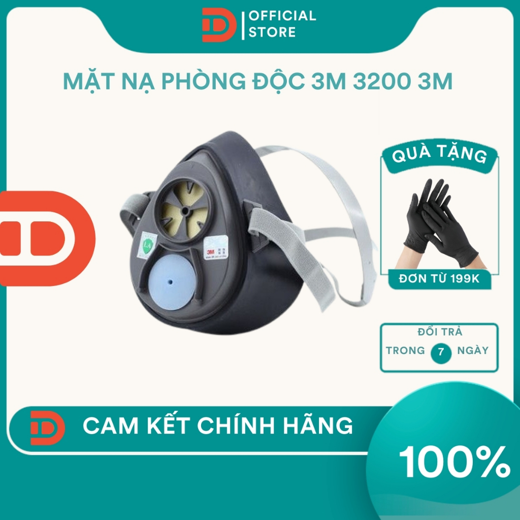 Mặt nạ phòng lọc khói bụi 3M 3200 | Shopee Việt Nam