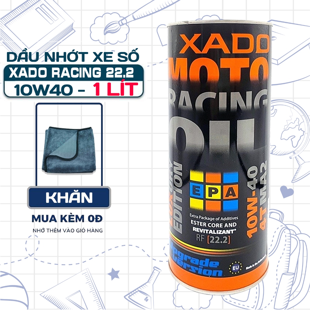 Nhớt Xado Racing 10W40 RF 22.2 (Mẫu Mới) Full Tổng Hợp Nhập Châu Âu ...