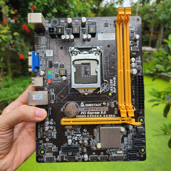 Main H61 Biostar m-ATX hàng tháo máy kèm chặn main + keo tản nhiệt ...