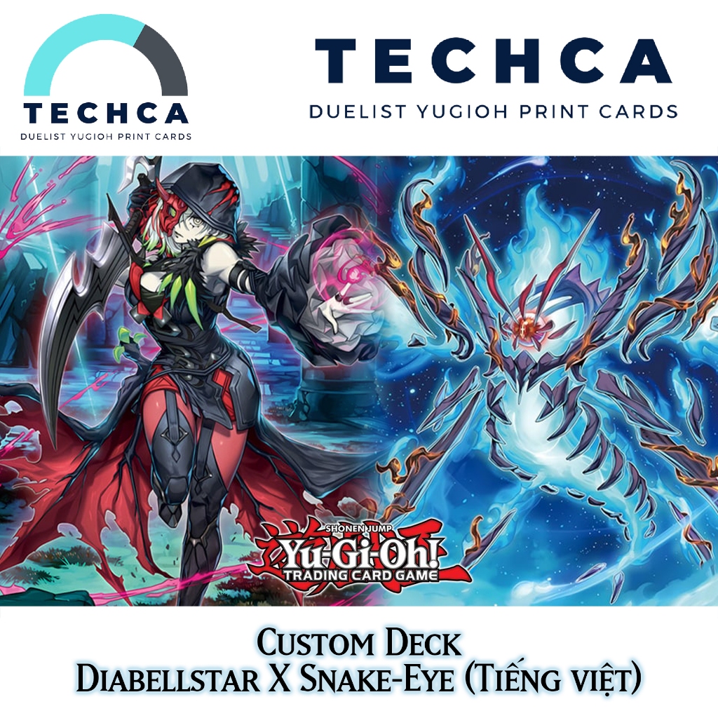 Bài In Tiếng Việt - Bộ bài Yugioh - Custom Deck - Diabellstar X Snake-Eye | Shopee Việt Nam