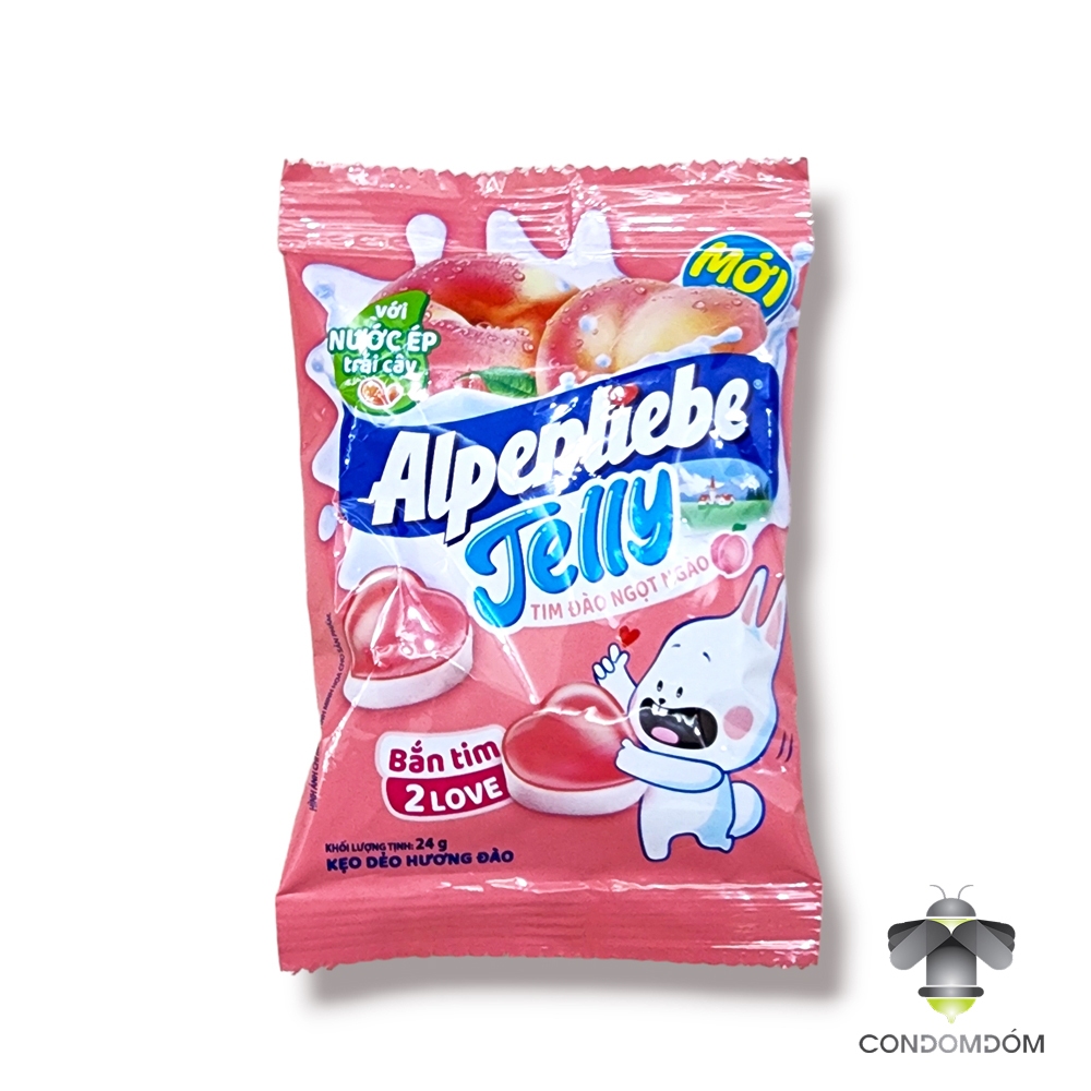 Kẹo dẻo chip chip Alpenliebe Jelly có nhân hương đào 2 lớp - Gói 24gr ...