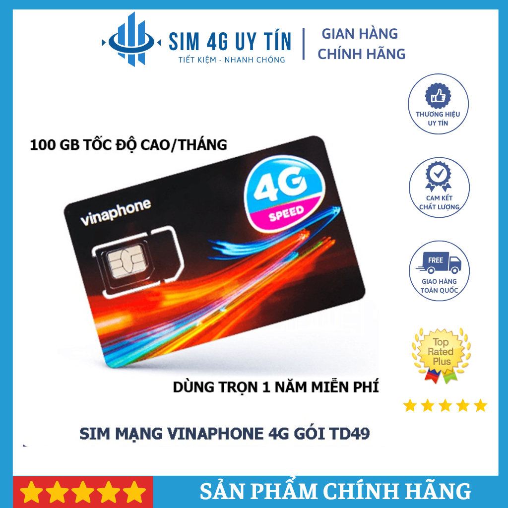 Sim Vinaphone 12TD49 100GB Nguyên Kít (Có Esim ) - Sim 4g Uy Tín | Shopee Việt Nam