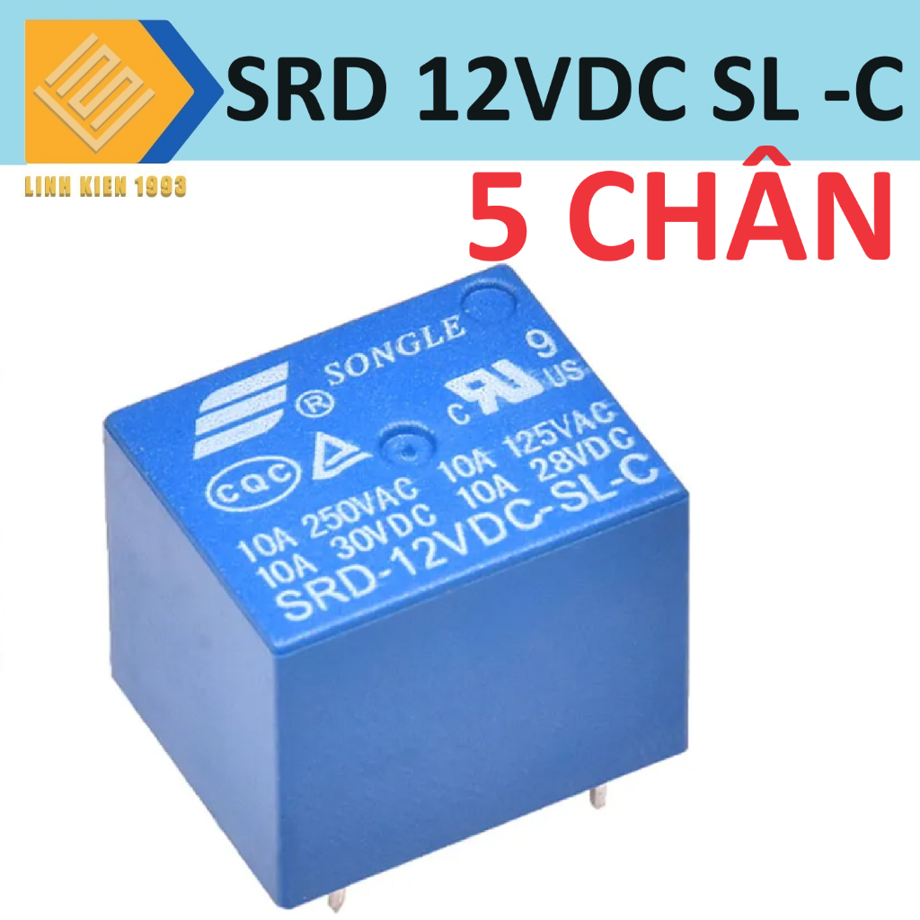 Relay songle 12V10A 5 chân rơ le 12vdc 10a SRD-12VDC-SL-C | Shopee Việt Nam