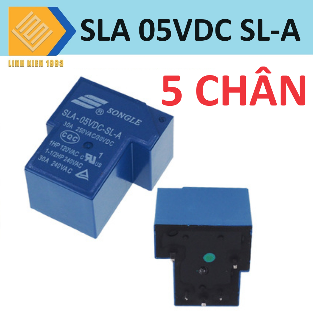 SLA-05VDC-SL-A Relay 5v30a 5 chân màu xanh | Shopee Việt Nam