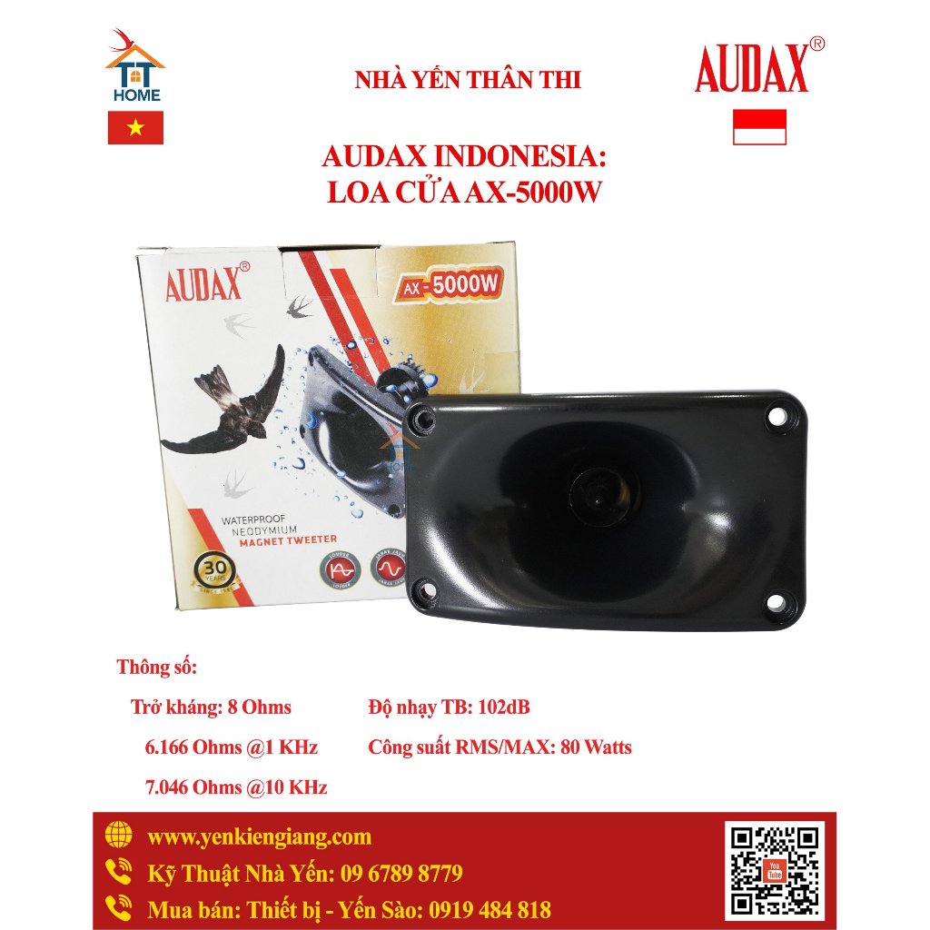 ⚡ LOA cửa AUDAX CAO CẤP AX 5000W ⚡CHỐNG NƯỚC ⚡️ Loa cao cấp nhập khẩu ...