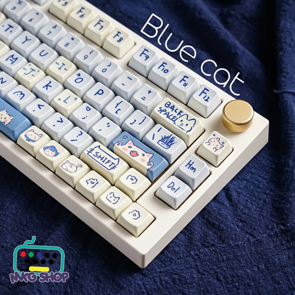 Keycap Blue Cat | Pink Cat | MDA Profile | Nhựa PBT | Shopee Việt Nam