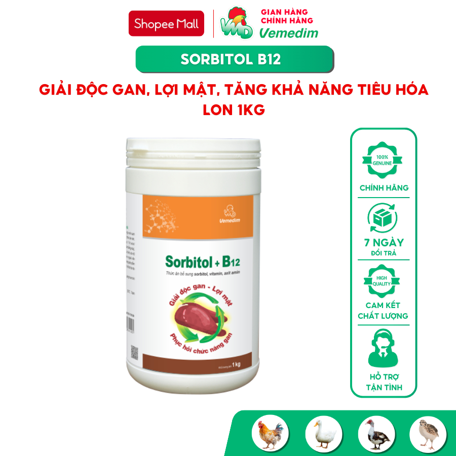 Vemedim Sorbitol B12 giải độc gan, lợi mật, tăng khả năng tiêu hóa cho ...