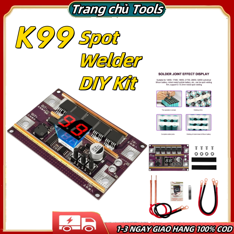 K99 Small Automatic Spot Welder DIY Kit Full Set of Accessories 99 Gear Digital Tube Display ...