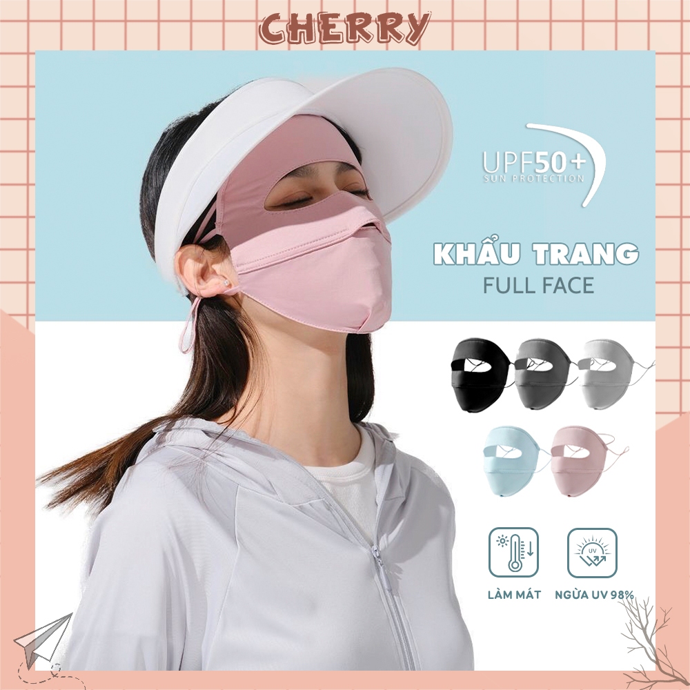 Khẩu trang Full Face chống nắng, tia UV toàn bộ khuôn mặt, chất liệu ...