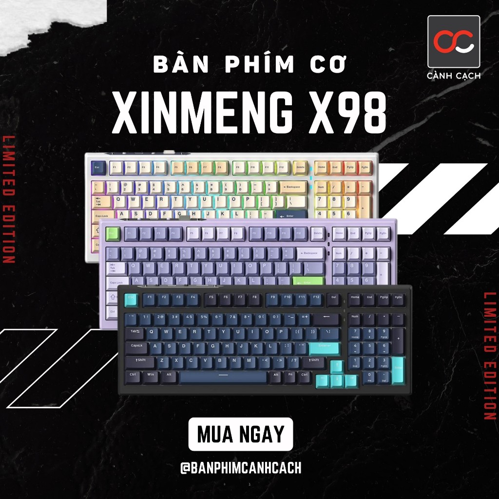 BÀN PHÍM CƠ XINMENG X98 MẠCH XUÔI LED RGB | Shopee Việt Nam
