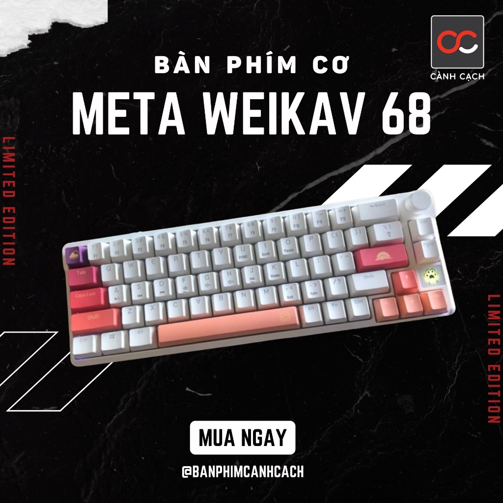 Bàn phím cơ có núm META68 WEIKAV Red Switch | Shopee Việt Nam