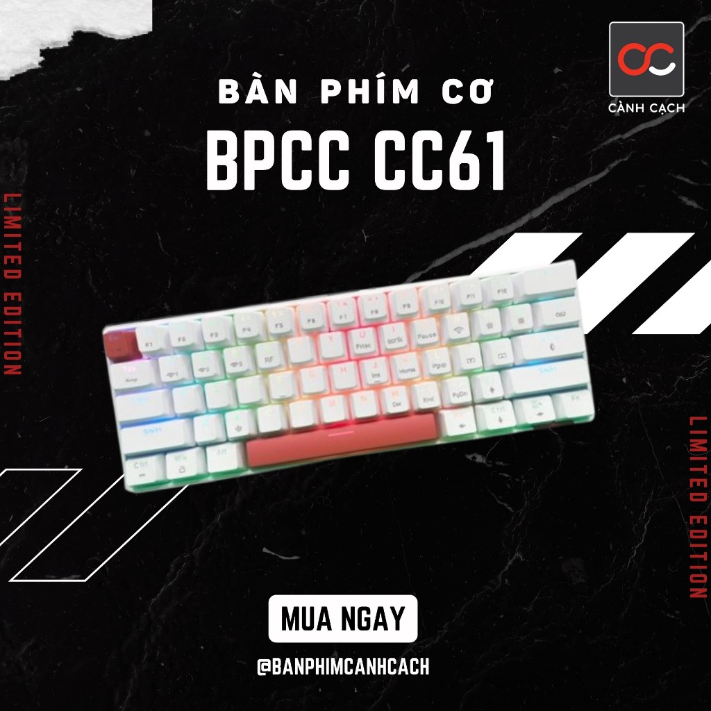 Bàn phím cơ RGB HOTSWAP 5 PIN RED SWITCH CC61 | Shopee Việt Nam