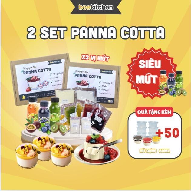 [SIÊU SỐT] Set panna cotta Nhà Bee (100g sinh tố/vị) tặng kèm 50 hũ ...