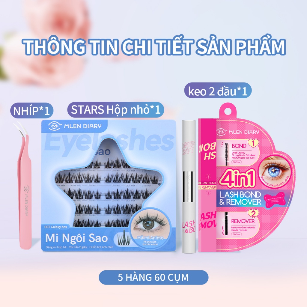 BST GALAXY BOX MLEN DIARY CHÍNH HÃNG-TỔNG HỢP SUN,MOON,STAR Mi Cụm Mềm ...