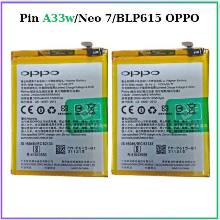 Pin A33/Neo 7 Oppo Mới,dùng thay thế | Shopee Việt Nam