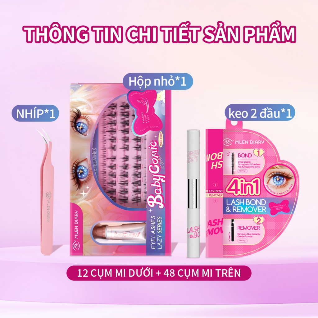MlenDiary Mi giả Anime Hoạt Hình Dễ gắn tự nhiên cho người mới trang ...