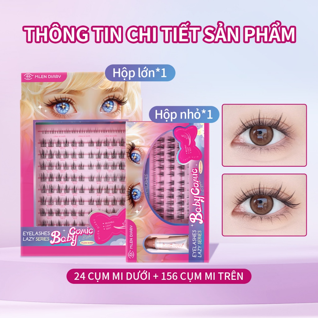 MlenDiary Mi giả Anime Hoạt Hình Dễ gắn tự nhiên cho người mới trang ...