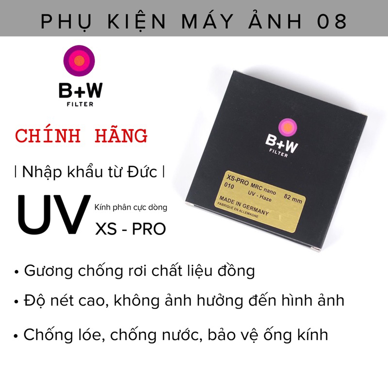[ BH 5 năm ] KÍnh lọc B+W 010 UV-Haze MRC Nano đủ Size (Chính Hãng) | Shopee Việt Nam