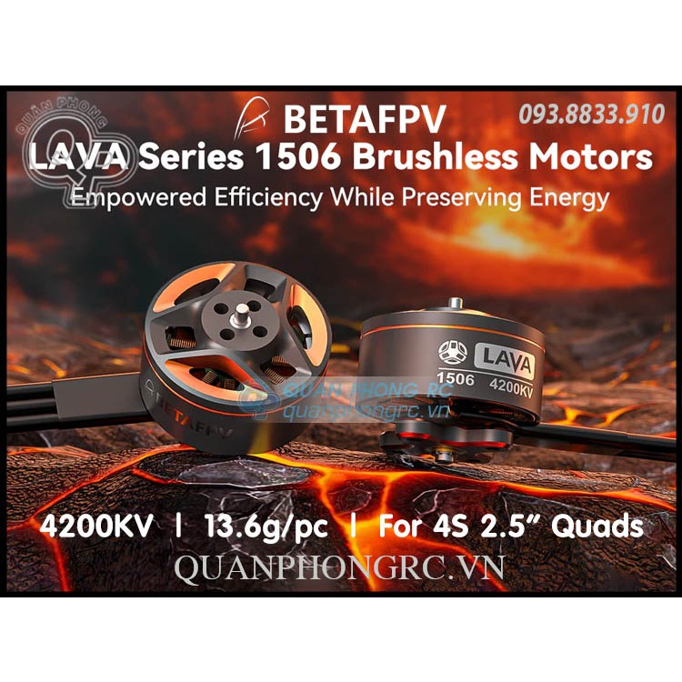 BETAFPV LAVA 1506 4200KV Brushless Motor For Pavo25 | Shopee Việt Nam