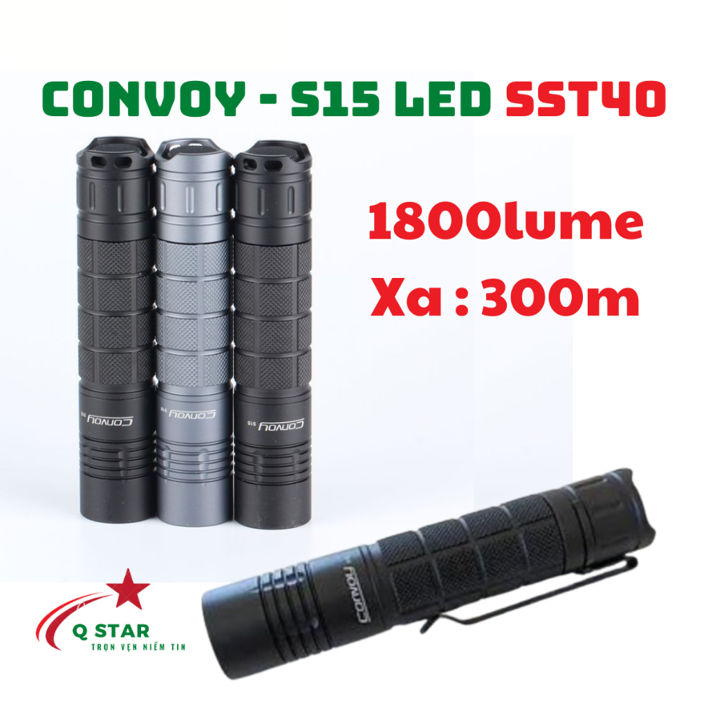 Đèn Pin Cầm Tay Mini Convoy S15 Led SST 40 Sáng 1800lume Chiếu Xa 300m ...