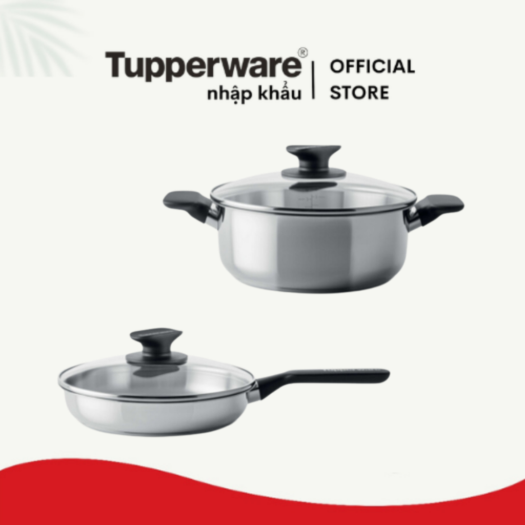 BỘ NỒI CHẢO UNIVERSAL COOKWARE TUPPERWARE DUNG TÍCH 24CM VÀ 4L CHÍNH ...