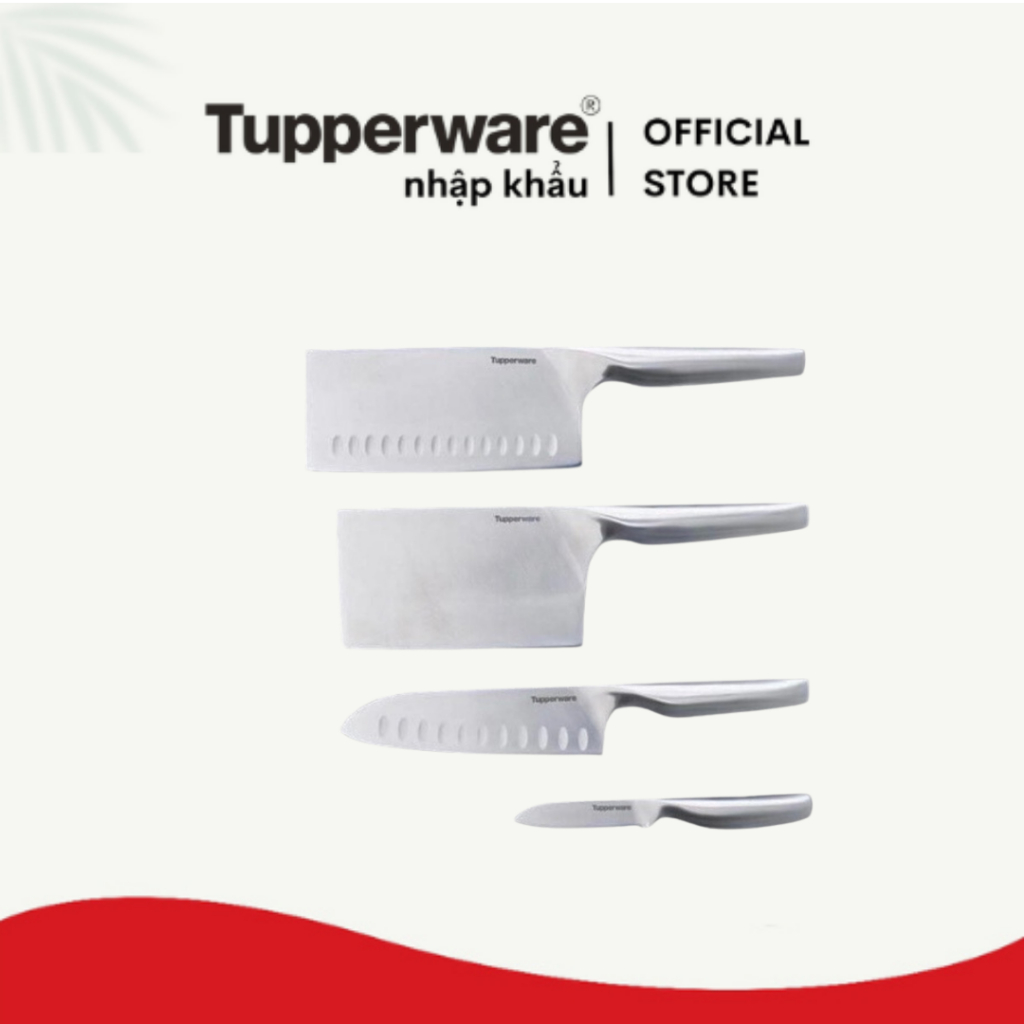 Bộ dao Tupperware Mastro Knives (4) Tupperware - Tặng kèm đế gỗ cắm dao ...