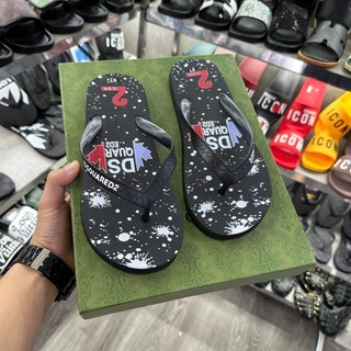 Dép tông kẹp đi biển nam nữ DSQ đế xốp ép cao su dập chữ ICON Dsq2 hoạ ...