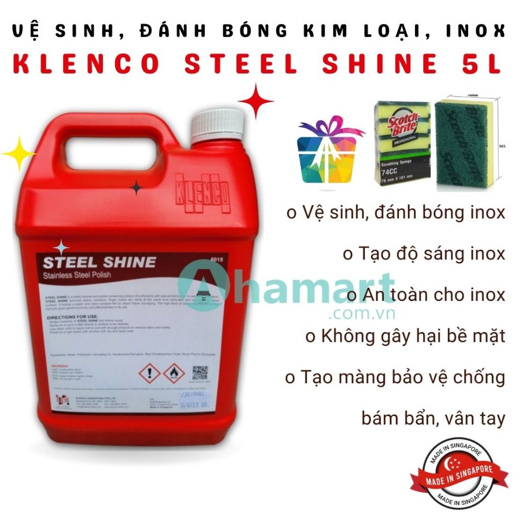 Hóa chất vệ sinh, bảo dưỡng và đánh bóng bề mặt inox Klenco Steel Shine ...