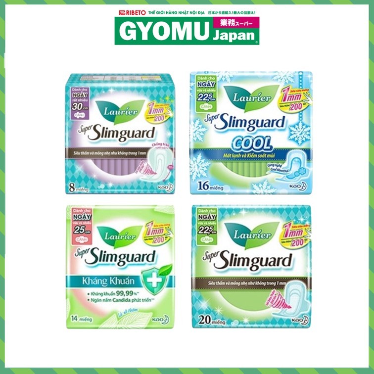 Băng Vệ Sinh Laurier Super Simguard 1mm Siêu Mỏng Có Cánh tiện lợi (Ban Ngày và Ban Đêm ...