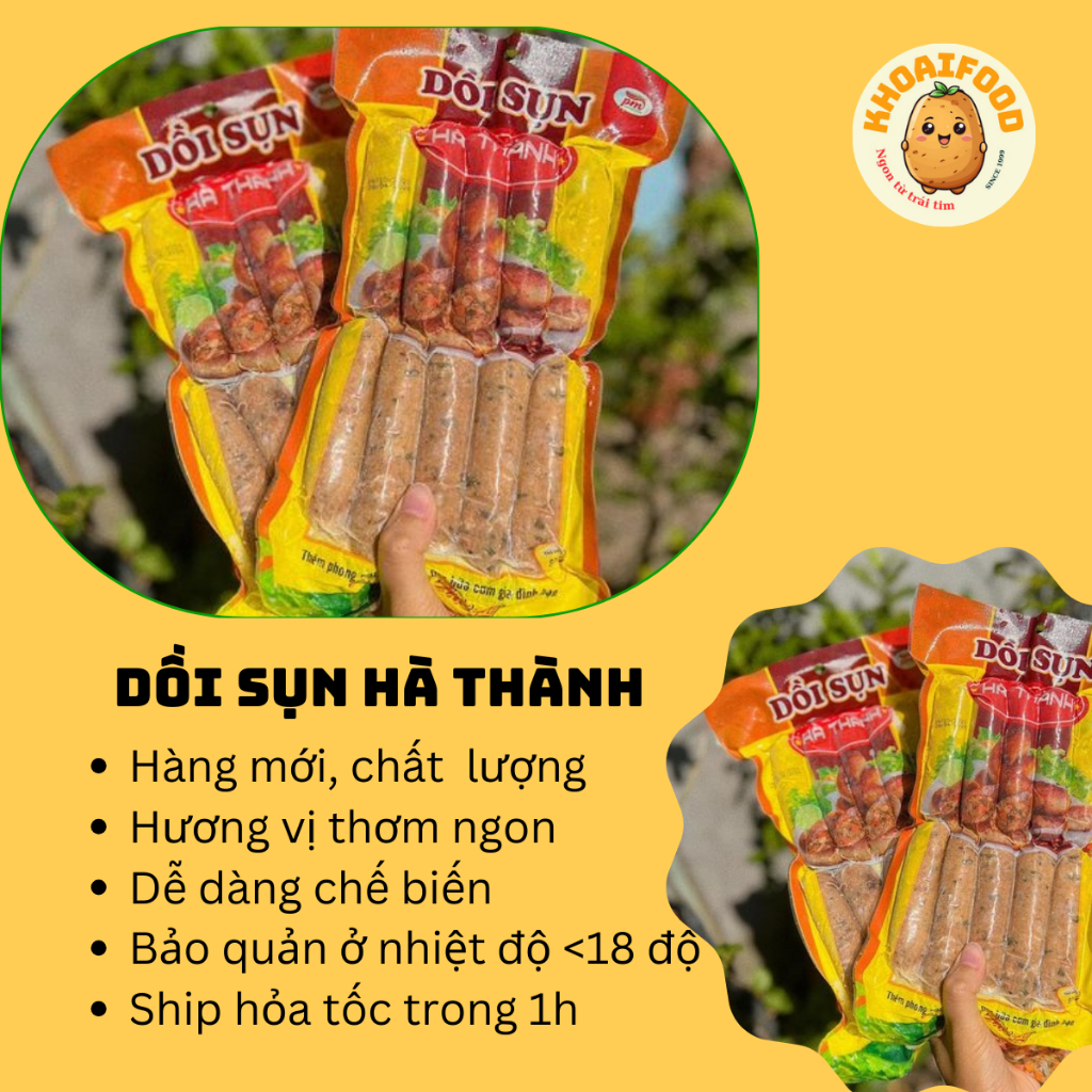 Dồi sụn Hà Thành thơm ngon, giàu dinh dưỡng, chiên rán hay nướng đều ...