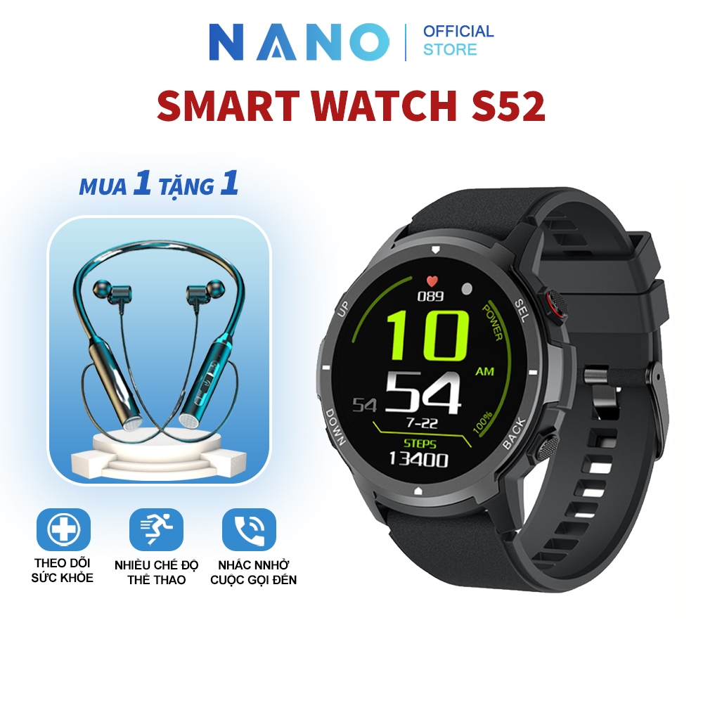 Đồng hồ thông minh G-S52 Pro nghe gọi thông minh, smart watch nghe gọi, đo nhịp tim, phân tích ...