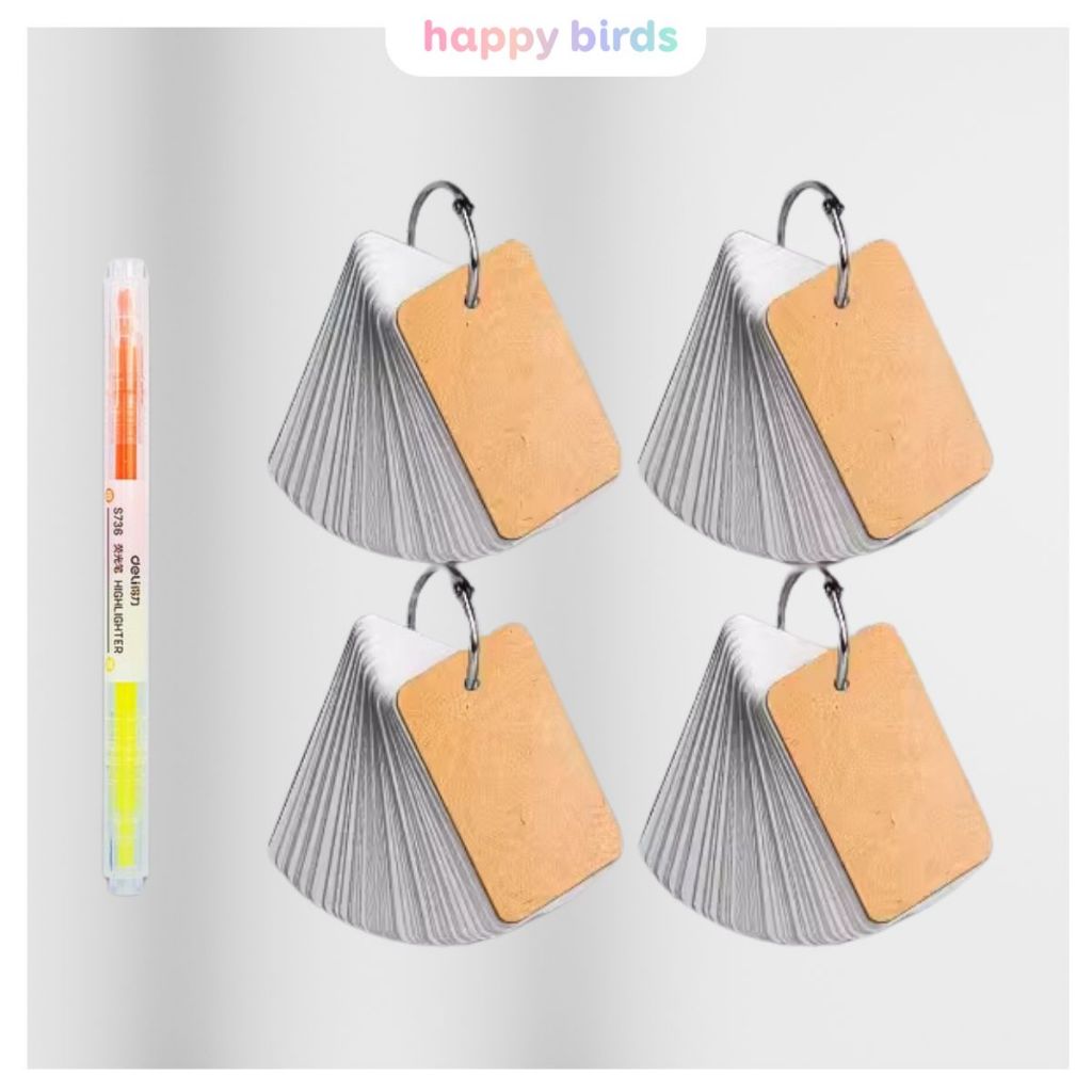 Flashcard Combo 400 thẻ học từ vựng giấy trắng dày card ghi nhớ học từ ...