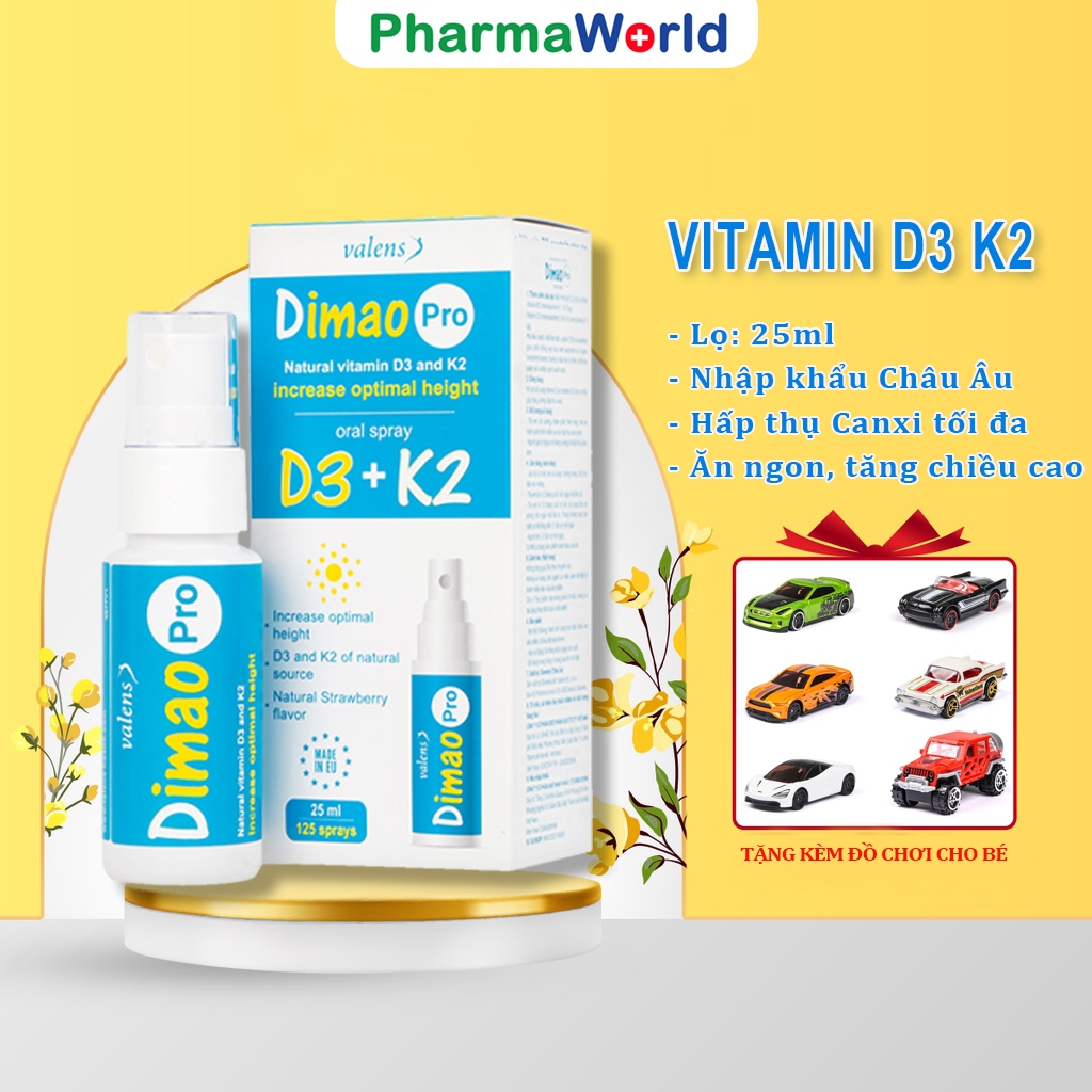 Dimao pro D3 K2 dạng xịt hỗ trợ tăng chiều cao Valens Dimao pro Spray ...
