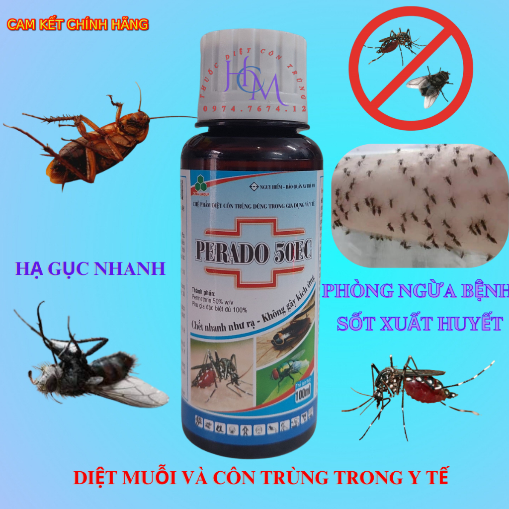 (Chính hãng) Perado 50EC 100ml - Thuốc diệt Muỗi - côn trùng gây hại ...