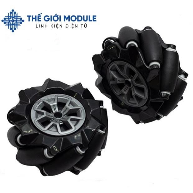 Bánh xe mecanum wheel omni wheel 97mm (1 cặp) - Kèm khớp nối | Shopee ...