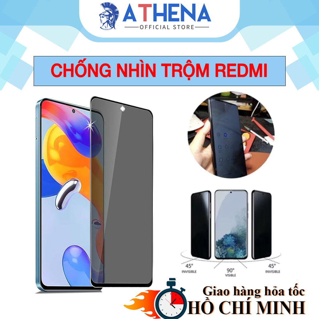 Cường lực Chống nhìn trộm Redmi note 12 note 11 k40 mi12t k50 ultra k60 mi11t c40 note13 pro 12c ...