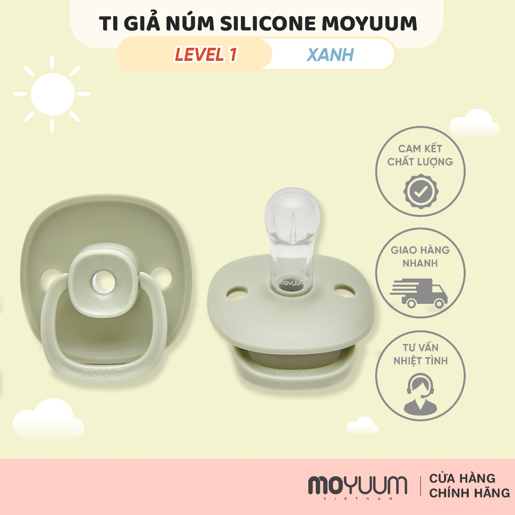 Ti giả silicon Moyuum - 0 - 6m - Level 1 - Màu xanh mint | Shopee Việt Nam