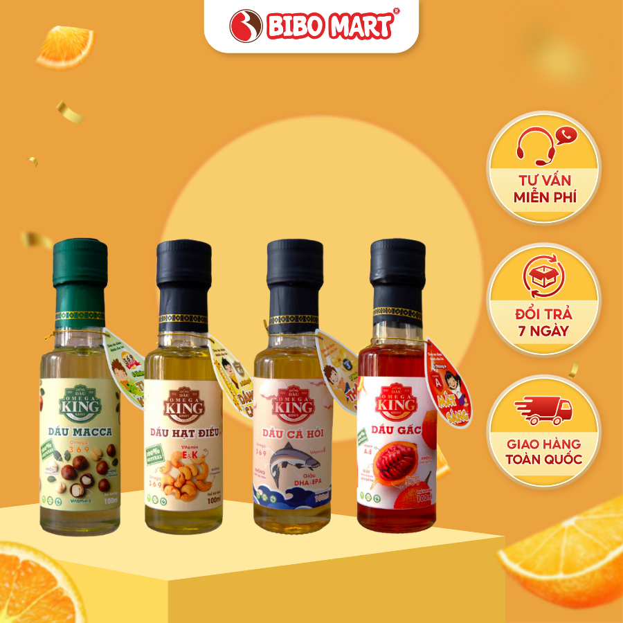 Dầu Ăn Dặm Omega King Kiddy 3 6 9 Dầu Cá Hồi Dầu Gấc Hạt Điều Macca Bổ ...