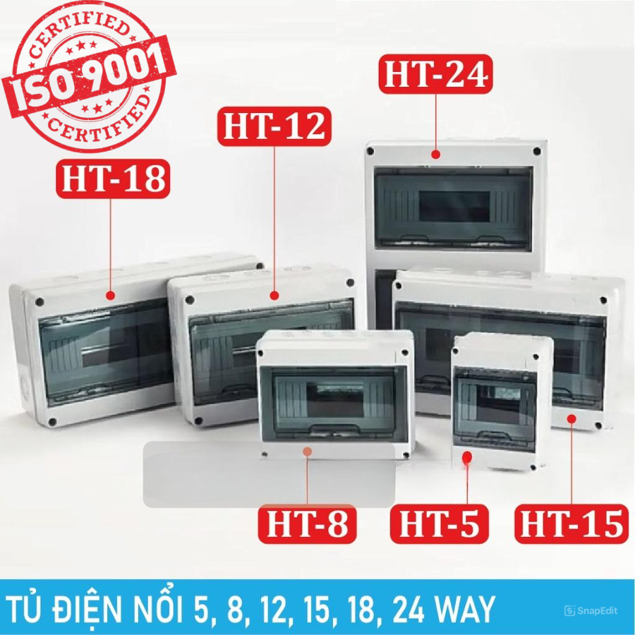 Tủ điện nhựa HT-8 WAY , HT-12 WAY , HT-18 WAY, HT-24 WAY chống nước ...