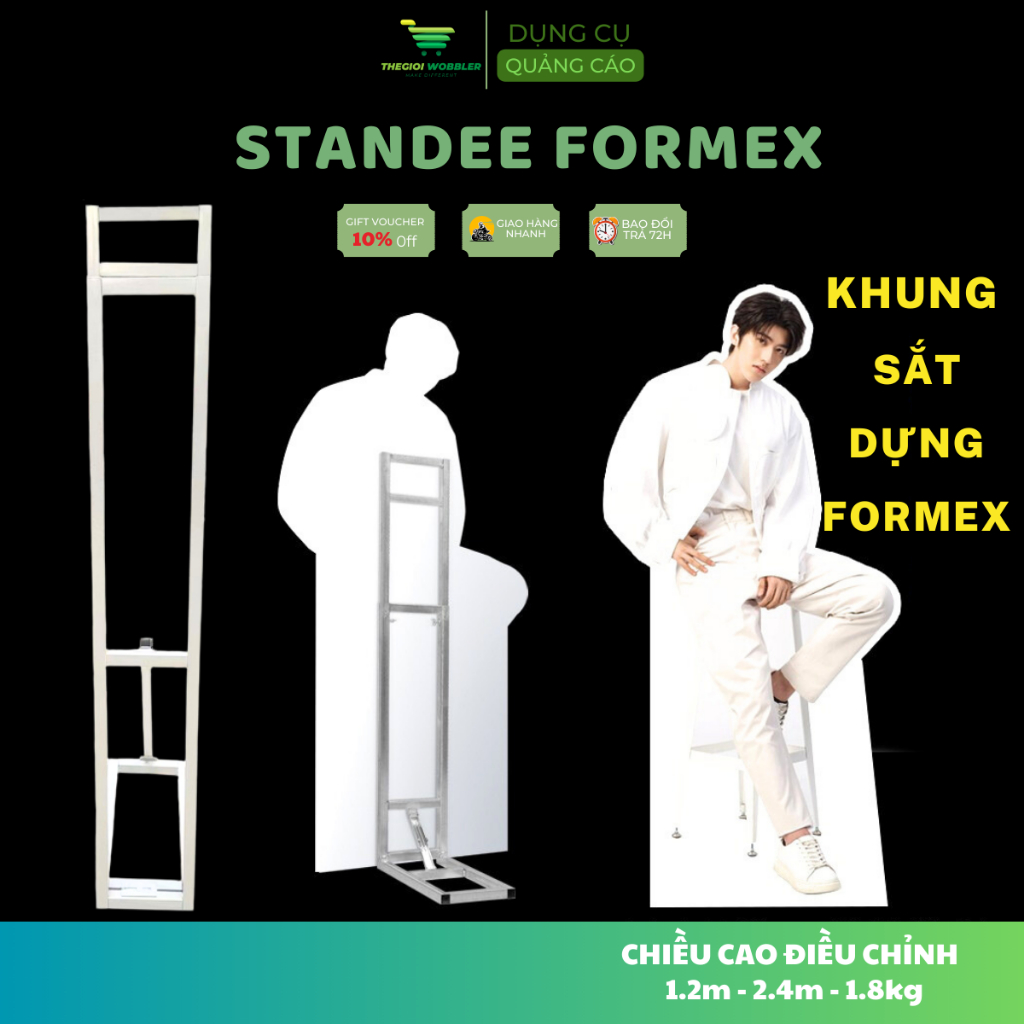 Standee formex, khung sắt dựng tấm formex, kệ sắt đỡ formex, thegioi ...