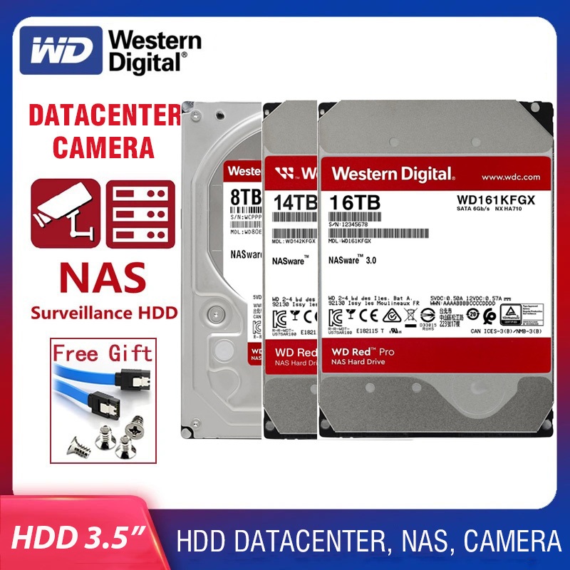 Ổ Cứng HDD WD Red Plus 8TB / 10TB / 14TB / 16TB 3.5 inch SATA III, Tháo ...