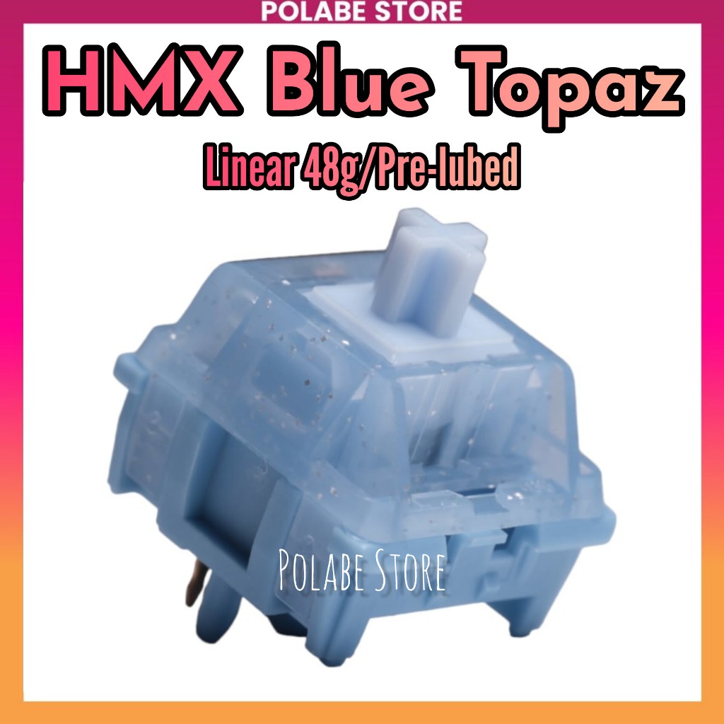 HMX Blue Topaz Linear Switch bàn phím cơ HMX Prelube switch Polabe ...