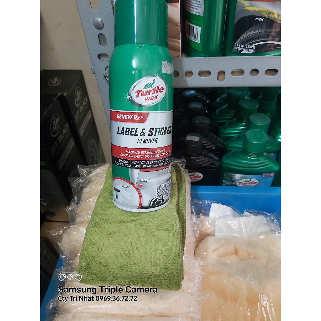 Dung môi tẩy keo, tem nhãn Turtle Wax Label & Sticker Remover 284g ...