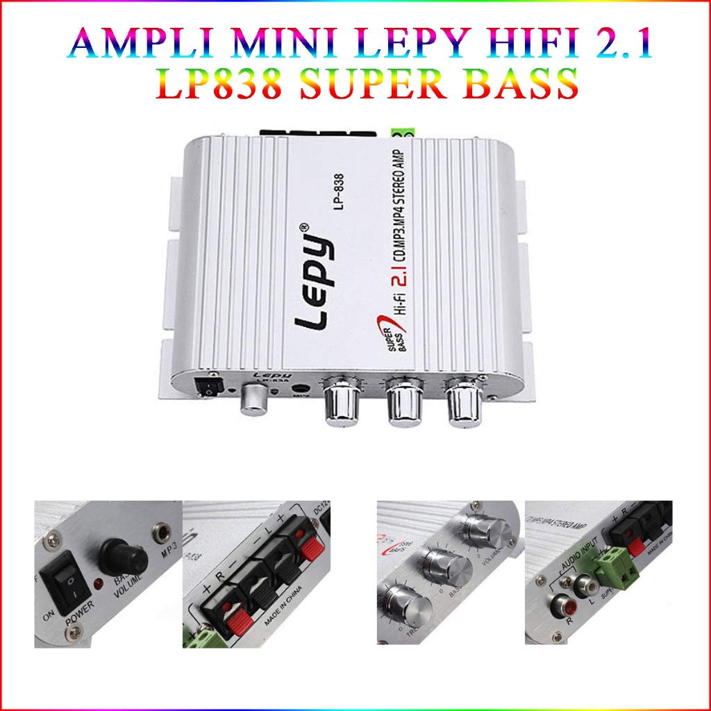 Ampli Mini Lepy Super Bass Cực Hay Hi-Fi 2.1 Lp-838 | Shopee Việt Nam