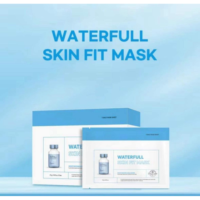 (ĐMN) Mặt nạ Dr Wonjin waterfull skin fit mask hộp 5 miếng - làm dịu ...