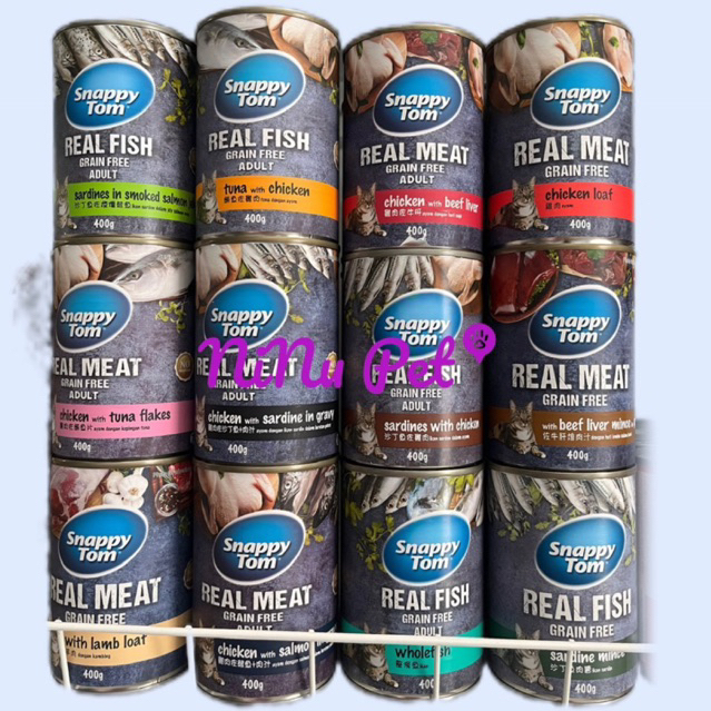 Pate Snappy Tom Real Meat 400g Pate Snappy Tom Real Fish Pate lon cho mèo | Shopee Việt Nam