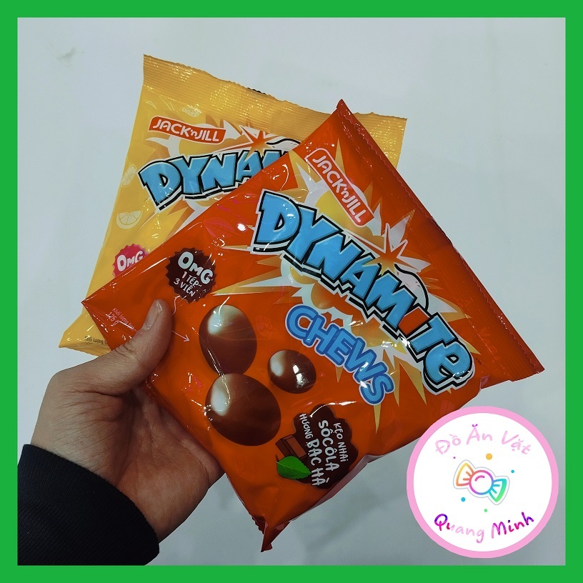 Gói kẹo 3 viên Dynamite chew ,kẹo nhai sô cô la hương bạc hà gói 125g thơm ngon, đồ ăn vặt giá ...