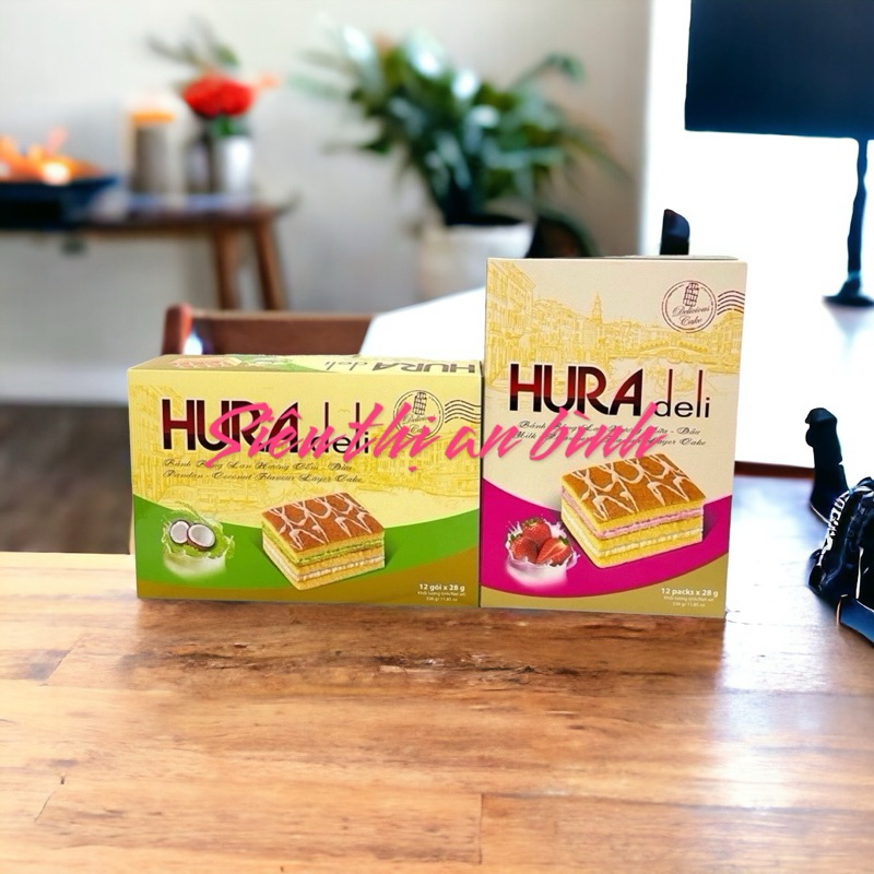 Bánh Bông Lan Hura Deli Hộp 336G (12 gói)e | Shopee Việt Nam