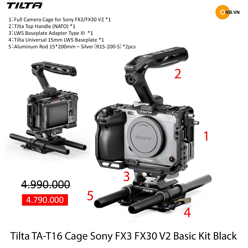Tilta TA-T16 Cage Sony FX3 FX30 V2 Basic Kit Black | Shopee Việt Nam